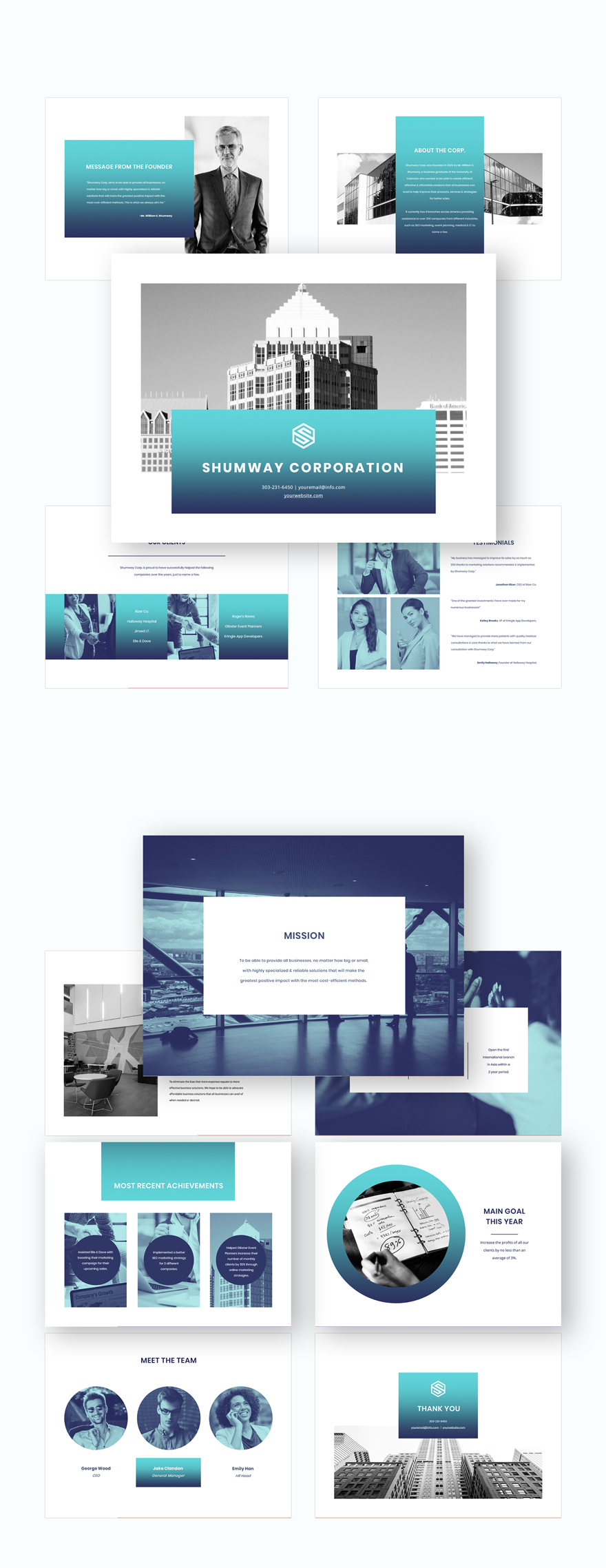 Corporate Company Presentation Template - Google Slides, Apple Keynote ...