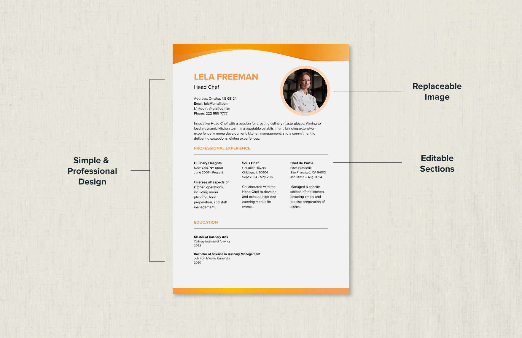 Free Attractive Resume Template - Download in Word, Google Docs, PDF | Template.net