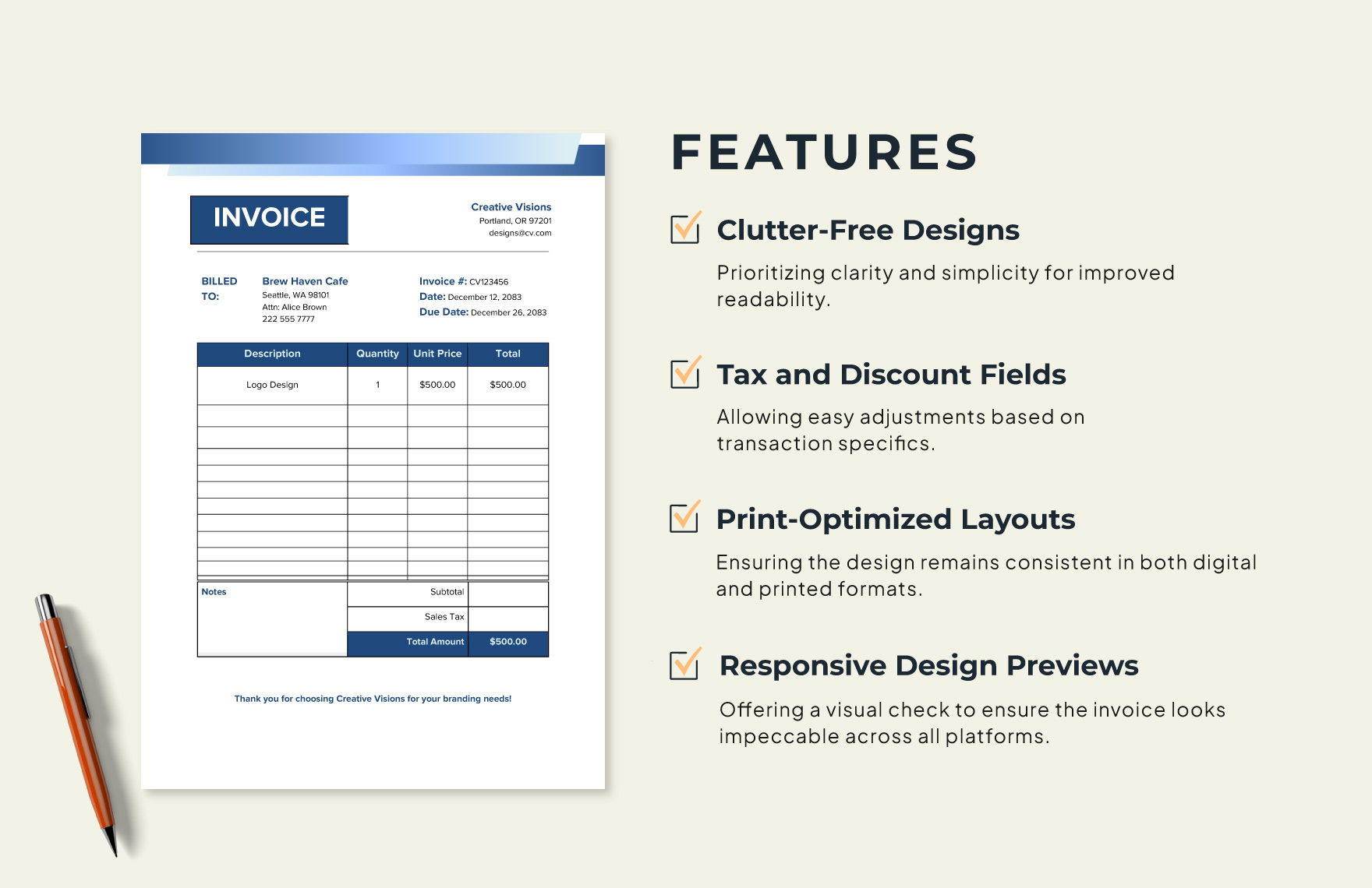 Logo Invoice Template - Download in Word, Google Docs, PDF | Template.net
