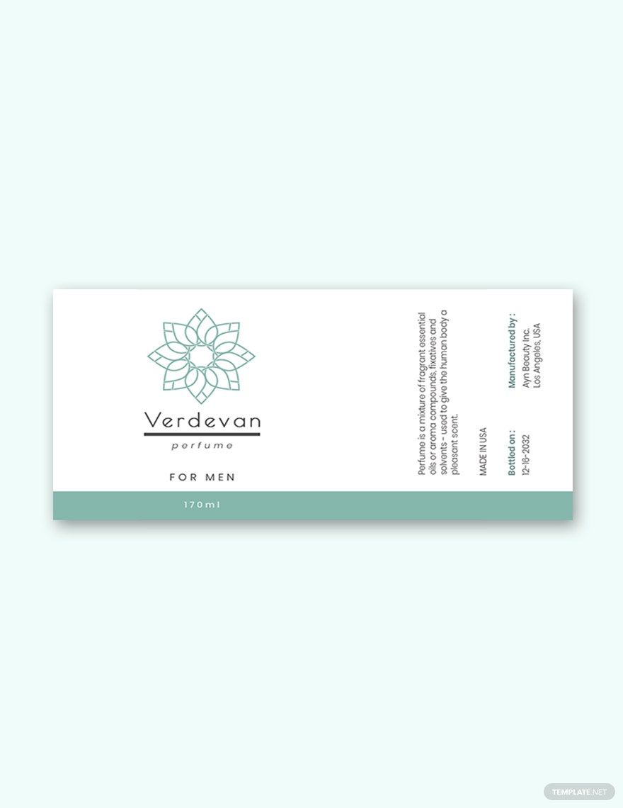 Product Label Template Illustrator Word Apple Pages PSD Publisher 