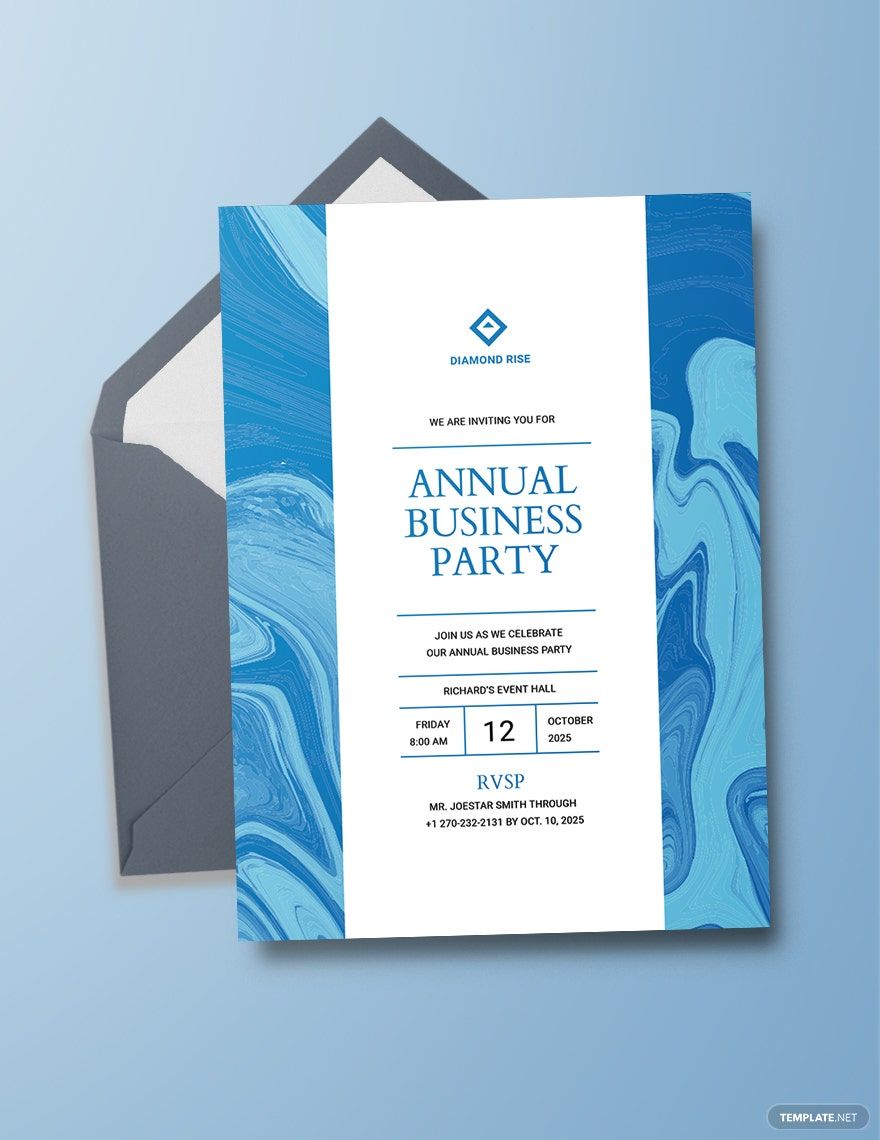 Business Party Invitation Template Illustrator Word Outlook Apple 