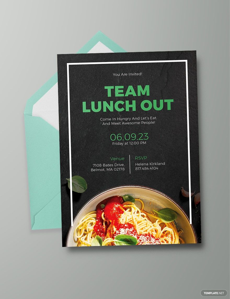 Sample Lunch Invitation Template In Illustrator Pages Word Publisher