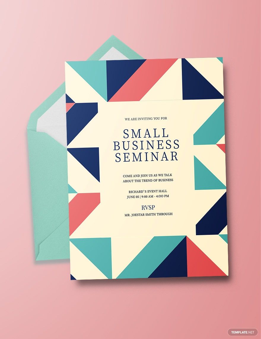 Business Invitation Card Template In Illustrator Word PSD Publisher