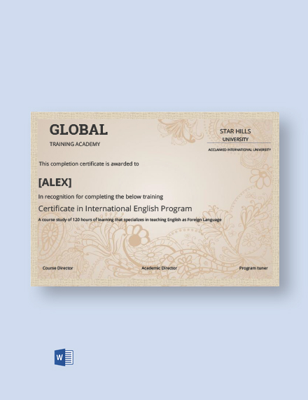 FREE Training Academy Certificate - Word | Template.net