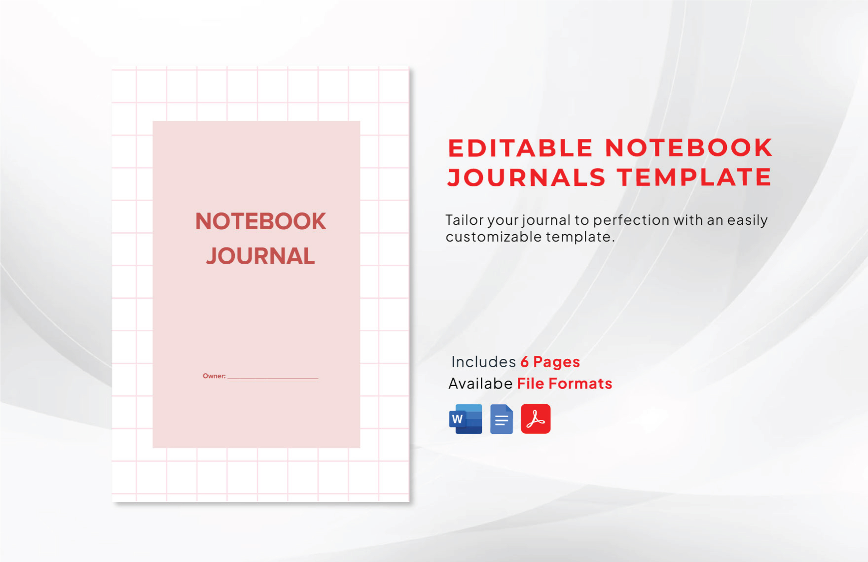 Notebook & Journal in Word - FREE Template Download | Template.net