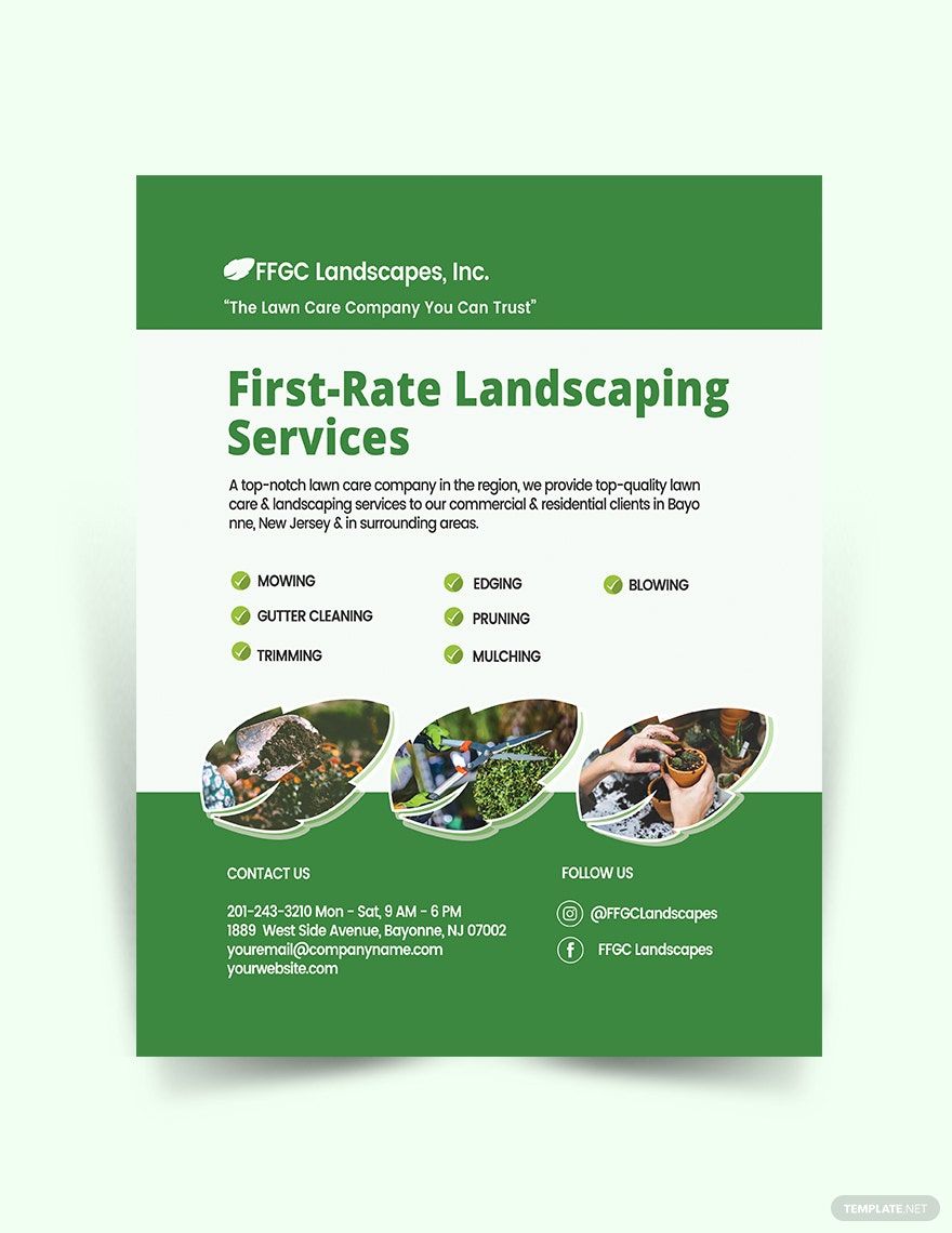 FREE Landscaping Flyer PSD Template Download Template