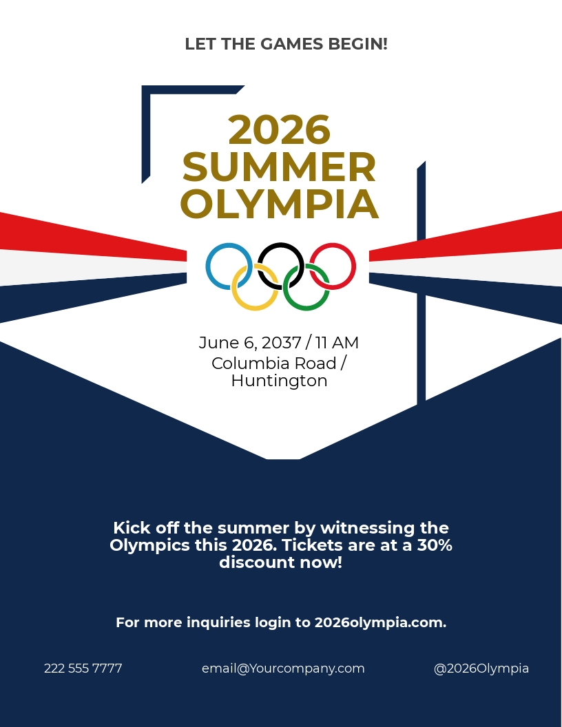 Olympic Party Flyer Template