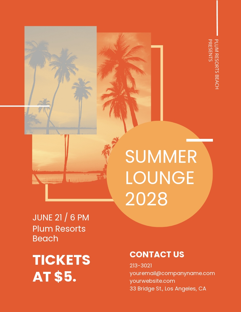 Summer Lounge Flyer Template
