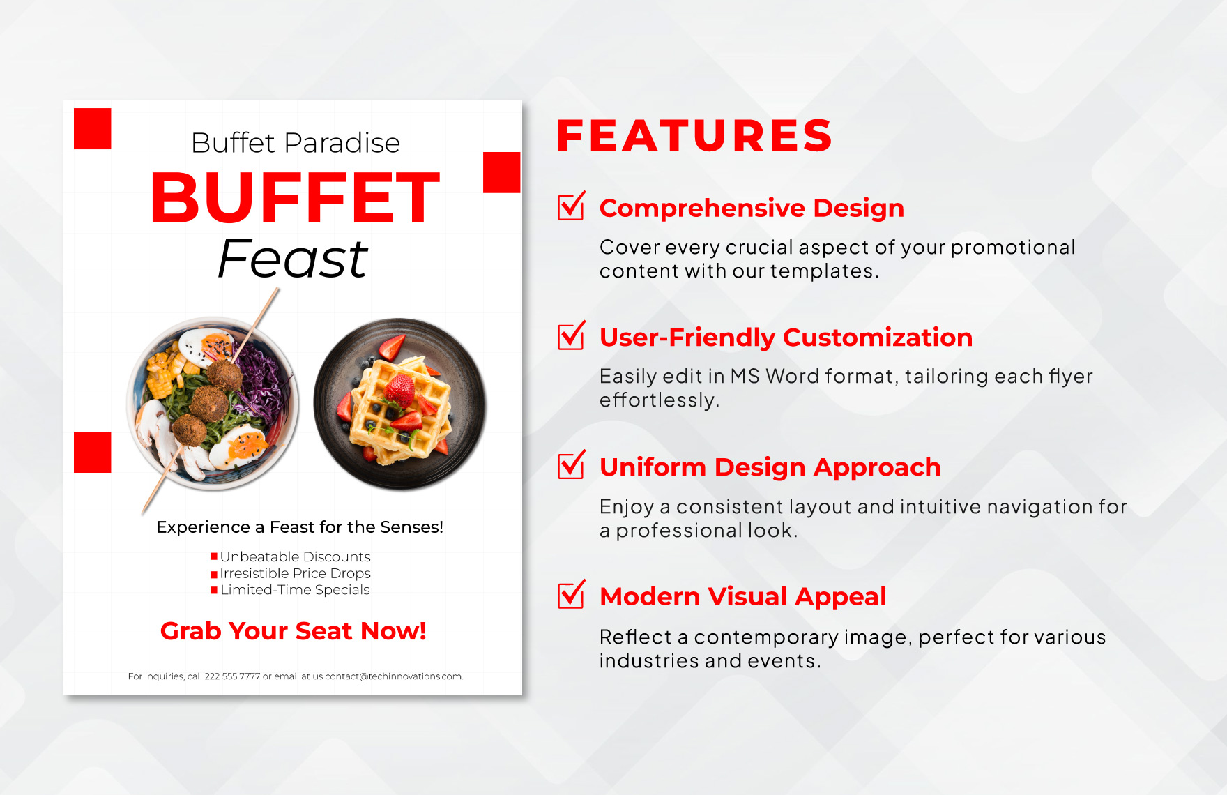Buffet Flyer Template - Download in Word, PDF, Illustrator | Template.net