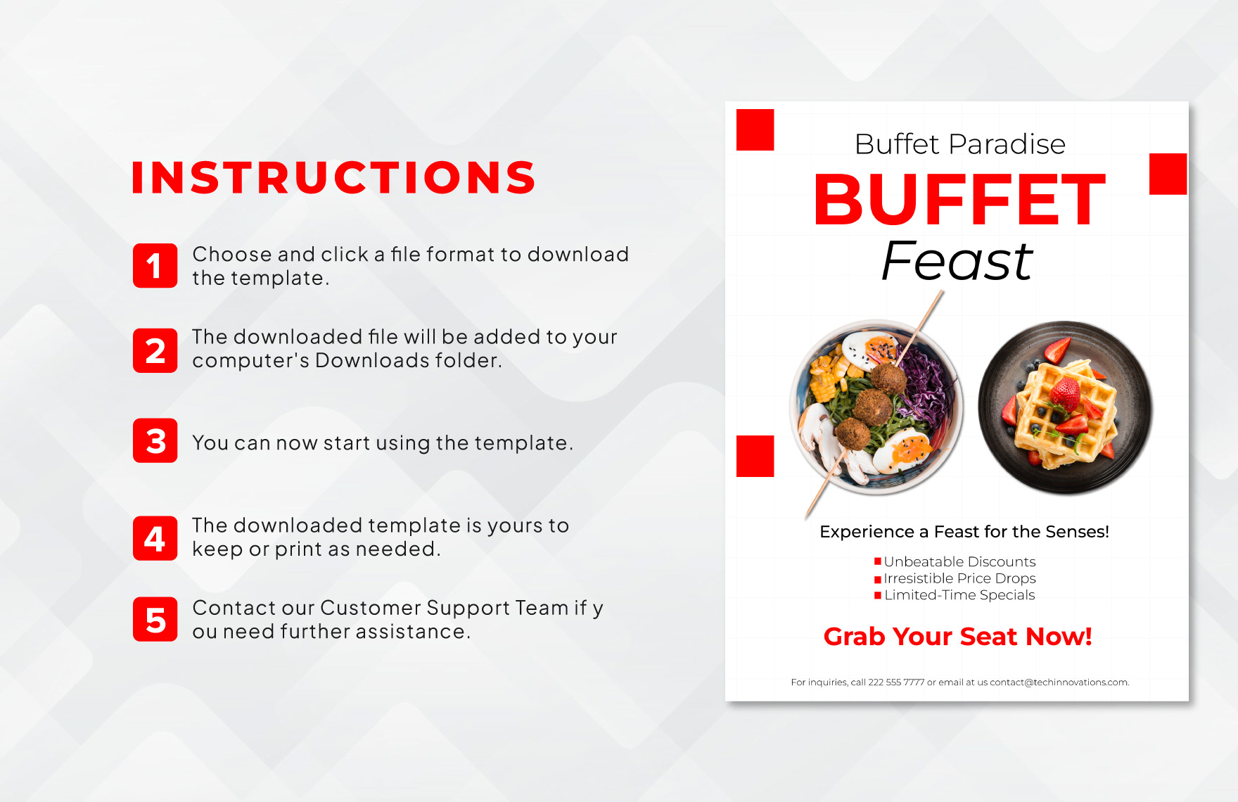 Buffet Flyer Template - Download in Word, PDF, Illustrator | Template.net