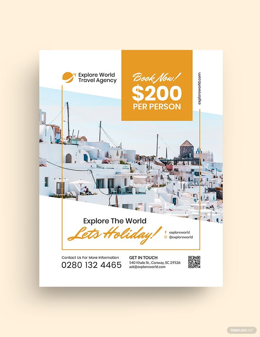 FREE Travel Agency Flyer Publisher Template Download Template