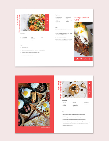Diy Cookbook Template InDesign Word Apple Pages PSD Publisher 