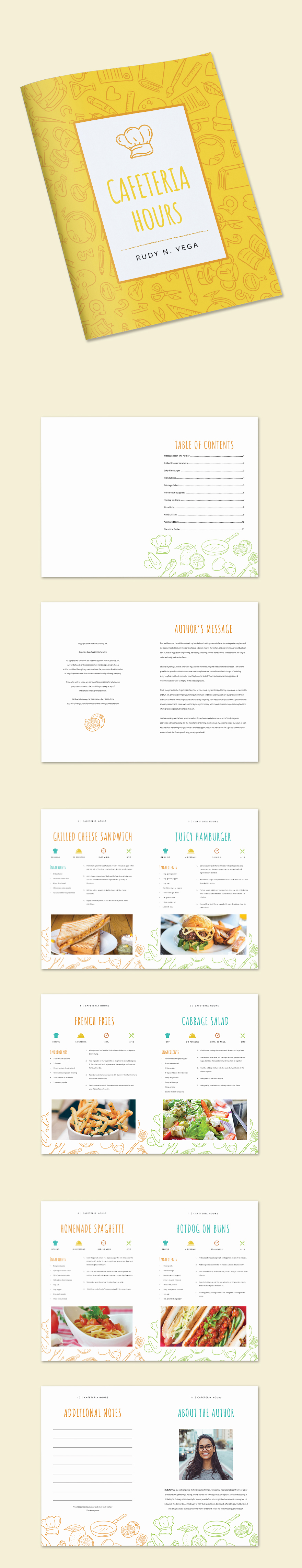 Creative Ebook Cookbook Template - InDesign, Word | Template.net