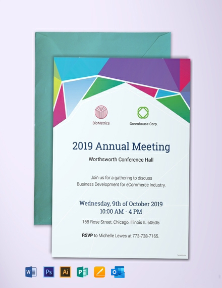 FREE Sample Meeting Invitation Template - Word (DOC) | PSD | InDesign ...