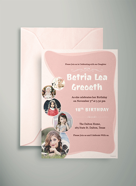 18th Birthday Invitation Template Download 344 Invitations In PSD 