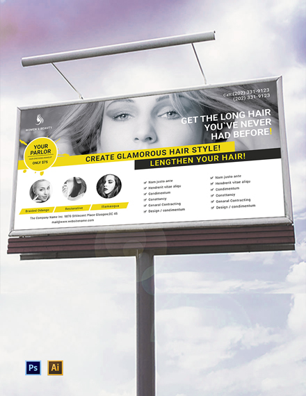 Beauty Salon Business Billboard Template - Download in Word, Google ...