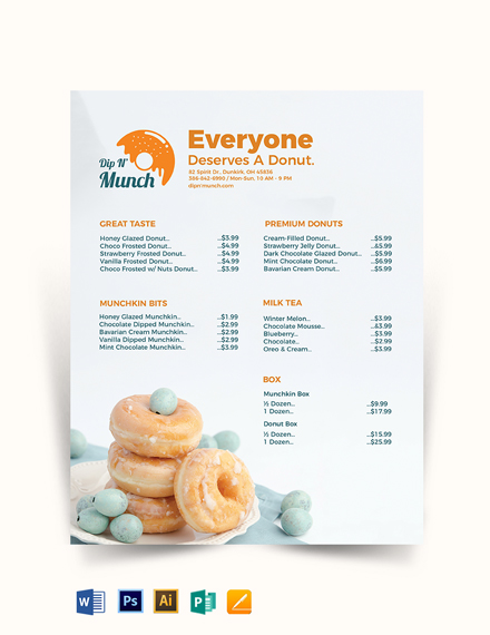 Food & Beverage Price List Template - Download in Word, Google Docs ...