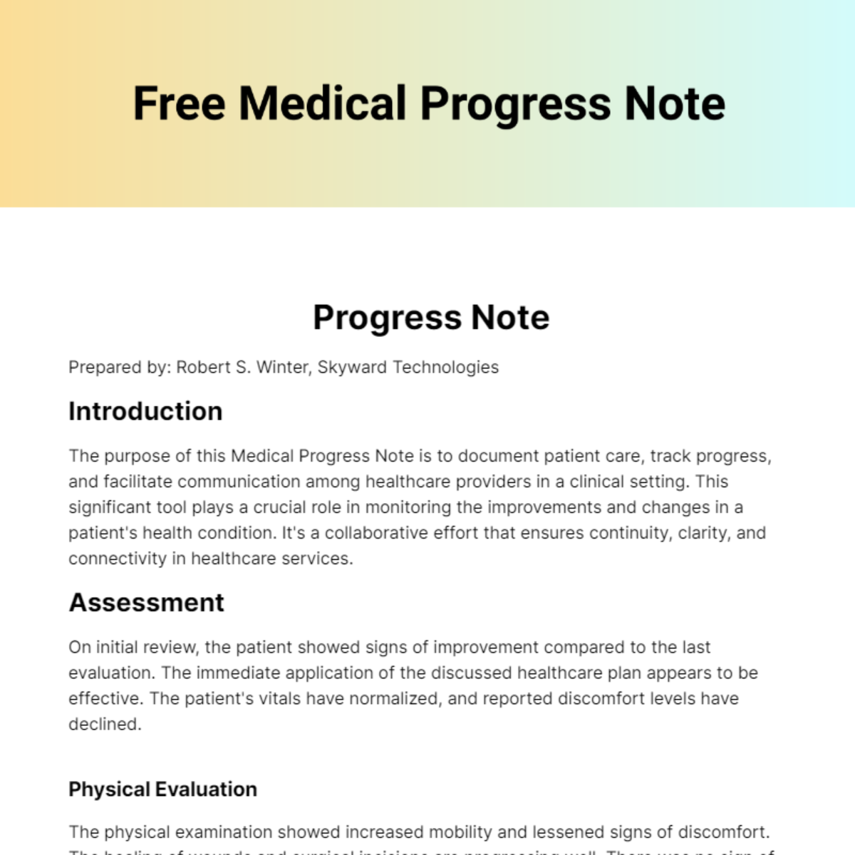 FREE Progress Note Templates Examples Edit Online Download