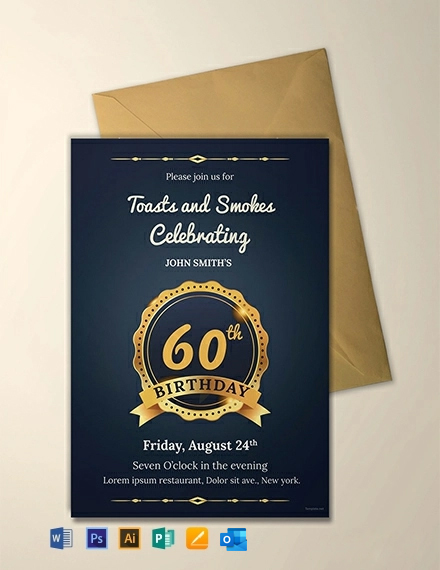 Downloadable 60th Birthday Invitation Templates Microsoft Word TUTORE 