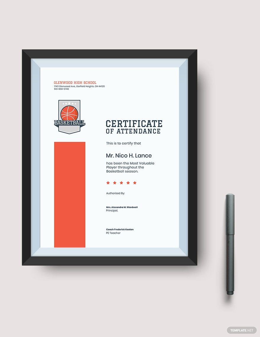 Basketball MVP Certificate Template Download In Word Google Docs 