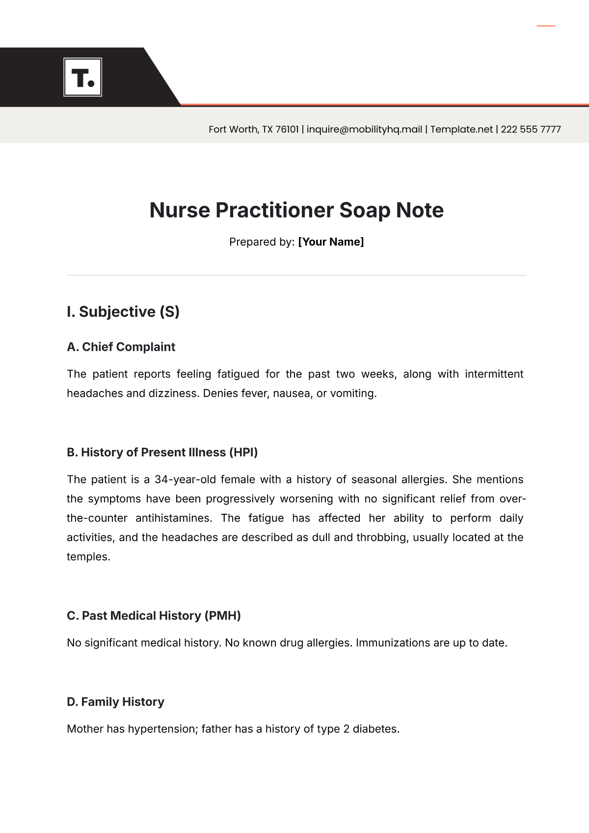 Free Printable Dental SOAP Note Template To Edit Online