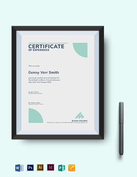 36+ Experience Certificate Templates - PDF, Google Docs, AI, Word, InDesign