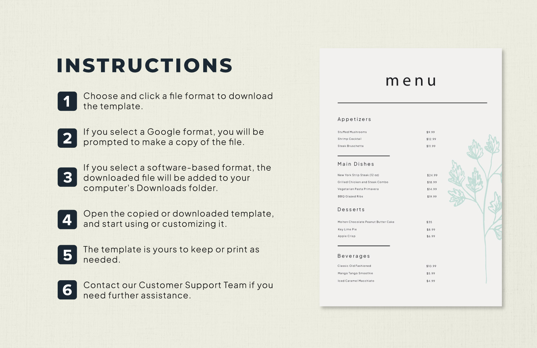 A4 Menu Template - Download in Word, PDF, Illustrator | Template.net