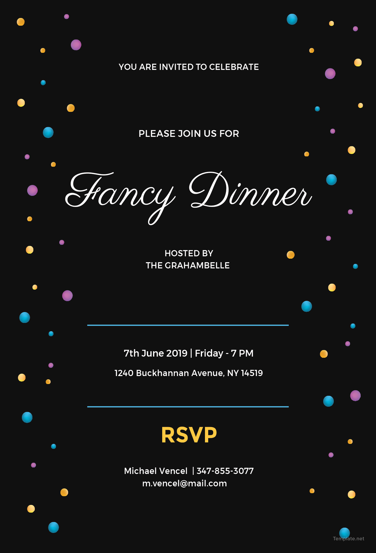 Free Fancy Dinner Invitation Template In MS Word Publisher Free Fancy Dinner Invitation Template In MS Word Publisher