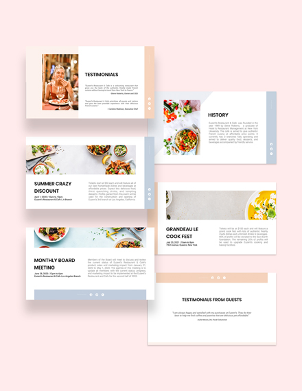 Free Restaurant Gallery Slides Powerpoint Slide Templates
