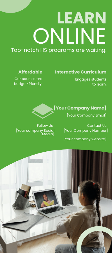 Online Education DL Card Template - Edit Online & Download Example ...