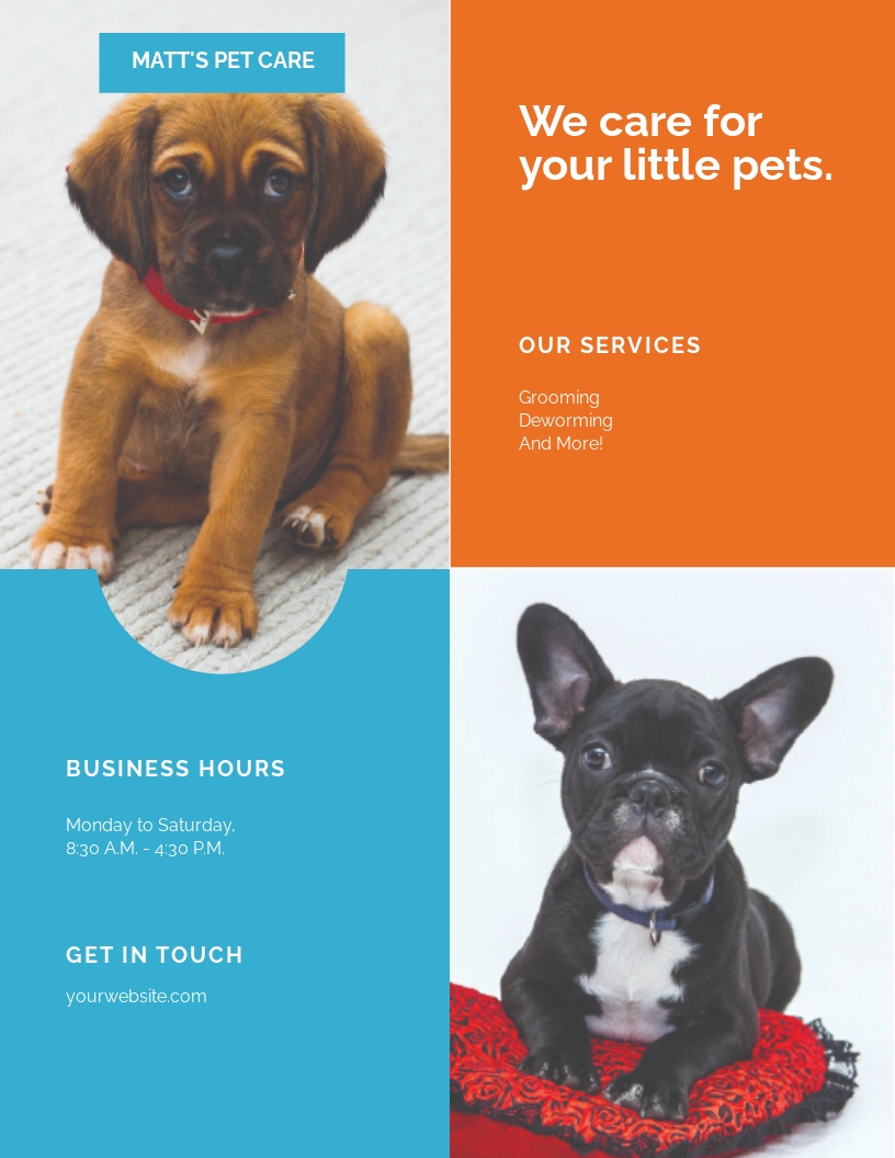 Pet Flyer Templates Free