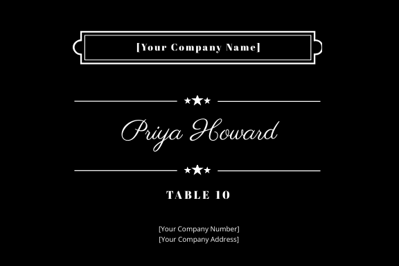 Table Card Template - Edit Online & Download Example | Template.net