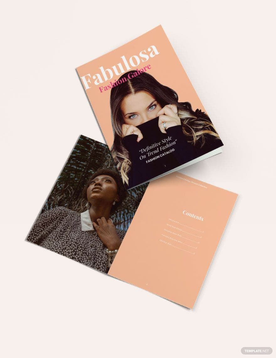 Clothing Catalog Template InDesign Word Apple Pages PSD Publisher 