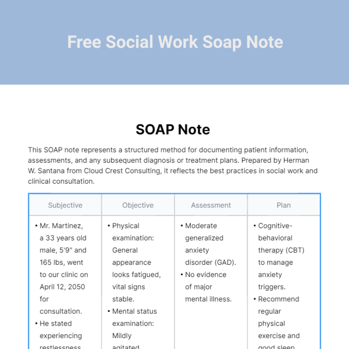 FREE SOAP Note Templates Templates Examples Edit Online Download