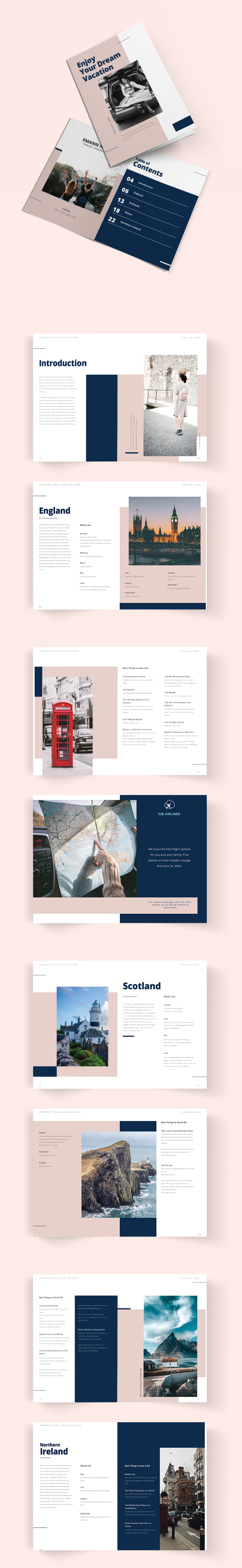 Travel Catalog Template - Illustrator, InDesign, Word, Apple Pages, PSD ...