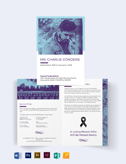 Graduation Ceremony Tri-Fold Brochure Template