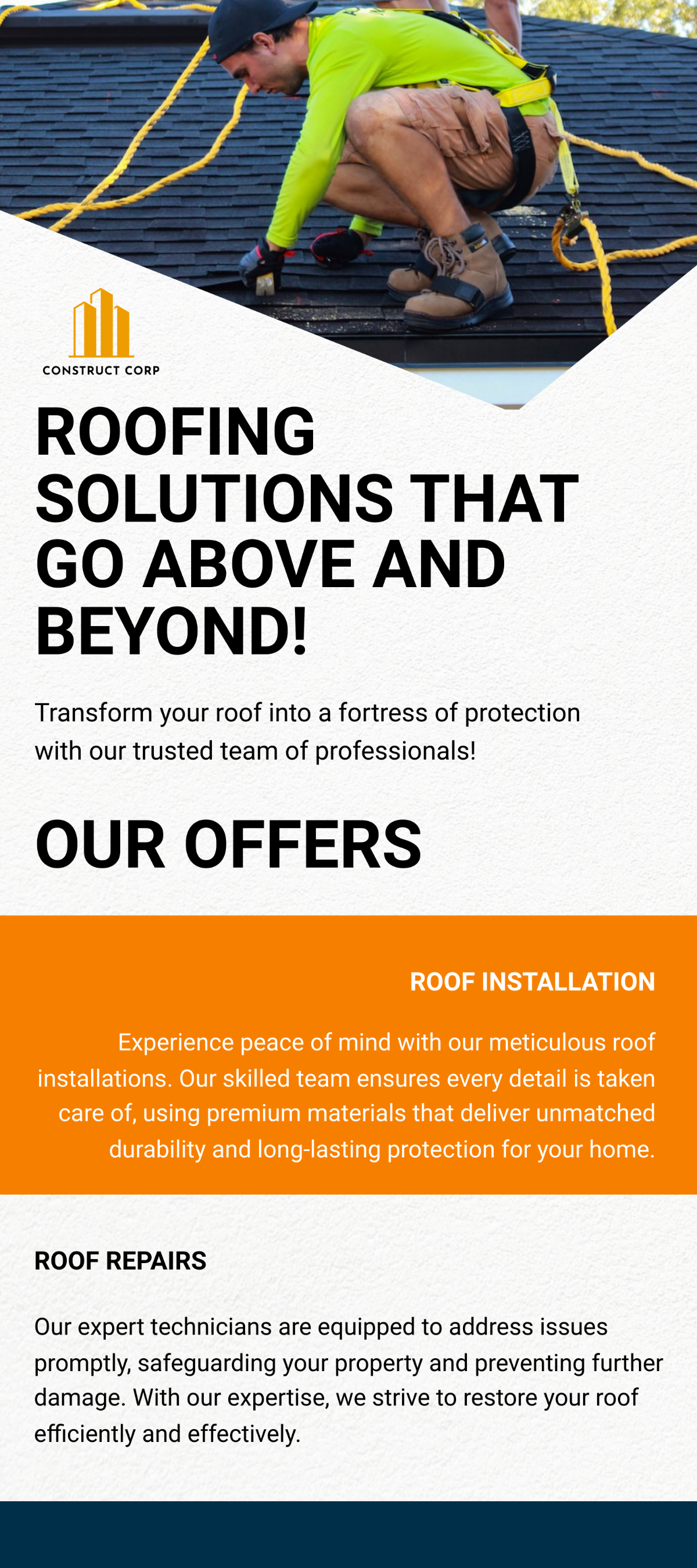 Roofing Company Rack Card Template - Edit Online & Download Example