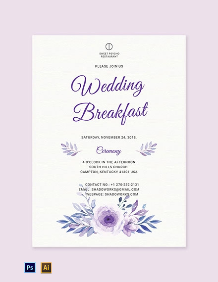 FREE Ladies Breakfast Invitation Template - Word (DOC) | PSD | InDesign ...
