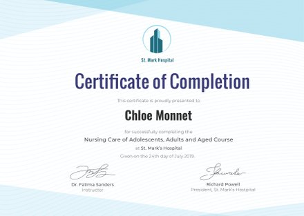 Free Hospital Training Certificate Template in Microsoft Word ...