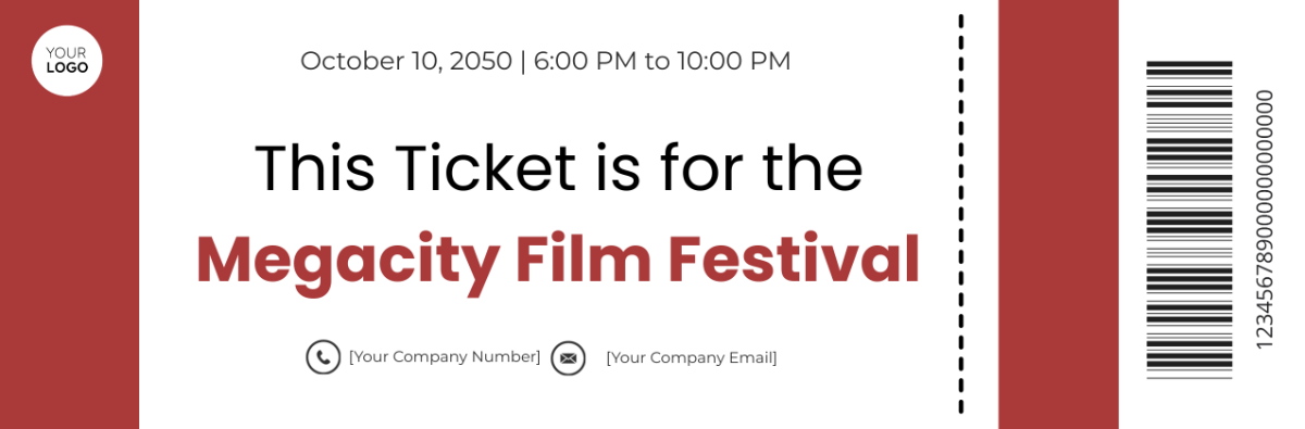 Admission Ticket Template - Edit Online & Download Example | Template.net