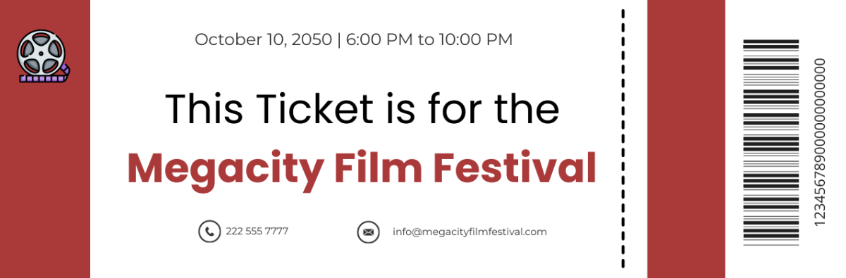 Admission Ticket Template - Edit Online & Download Example | Template.net