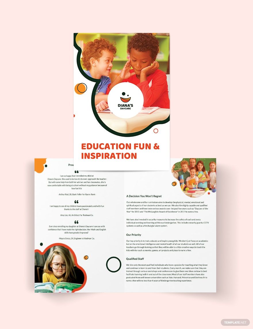 Free Daycare Brochure Templates Editable And Printable