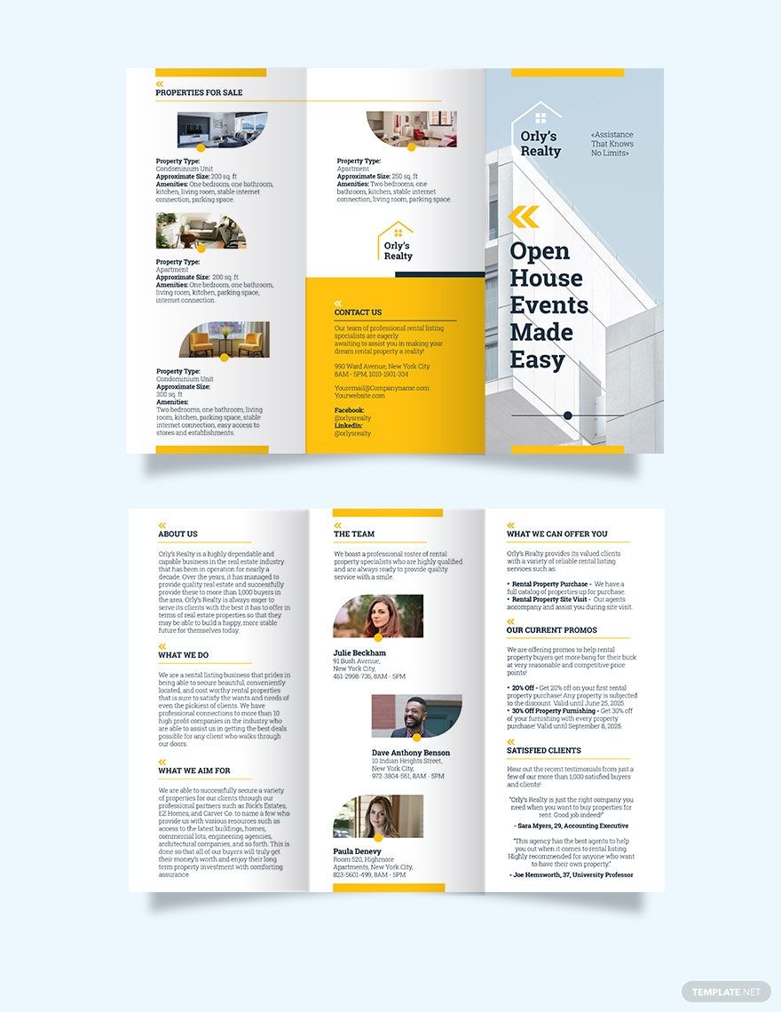 Free Rental Listing Tri Fold Brochure Template Download In Word 