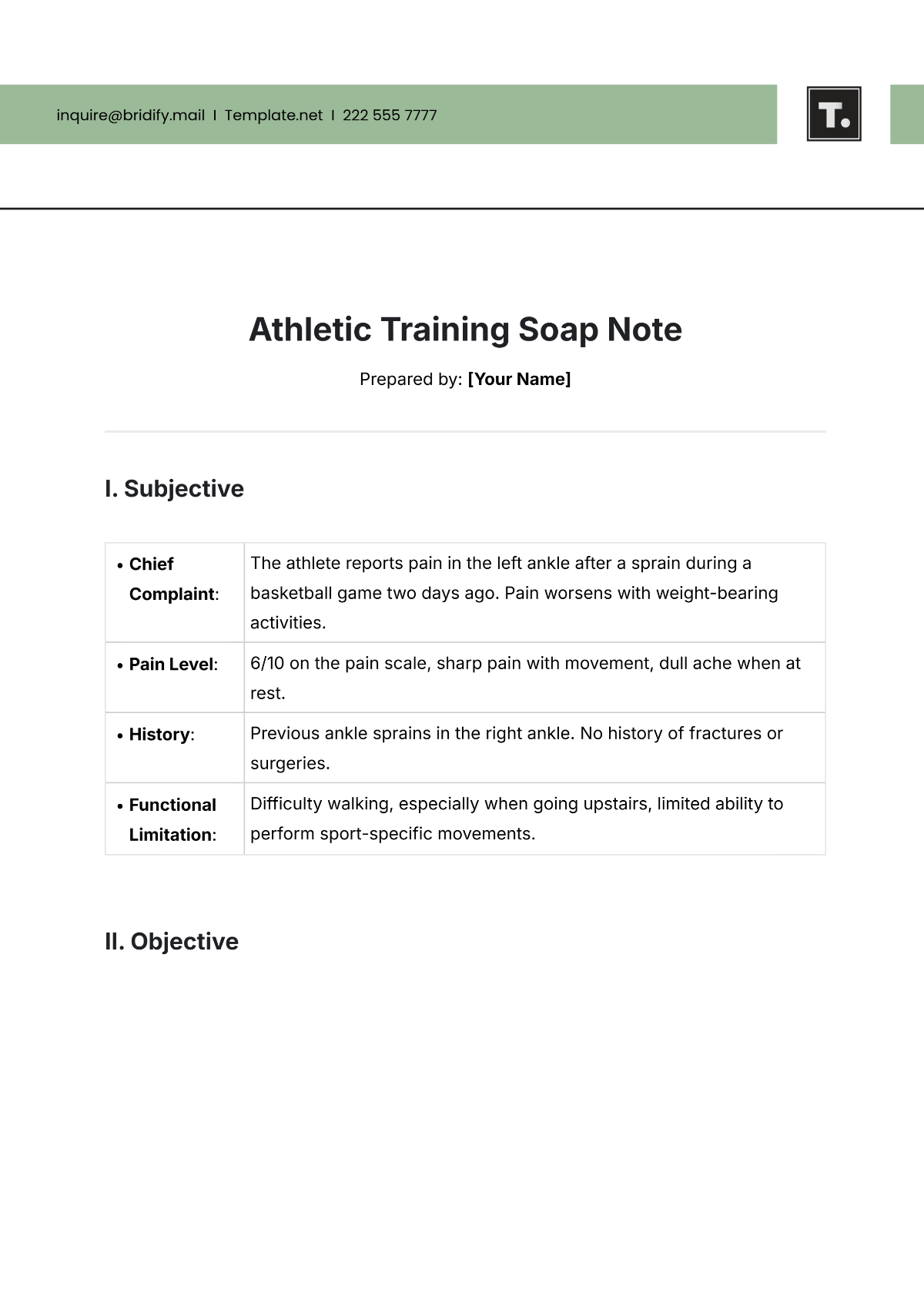 Free SOAP Note Templates Editable And Printable