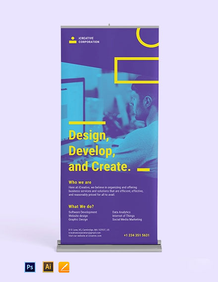 FREE Corporate Rollup Banner Template - Download in Word, Google Docs ...