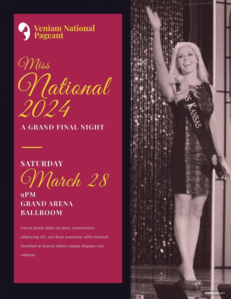 Free Pageant Flyer Template Download In Word Google Docs 