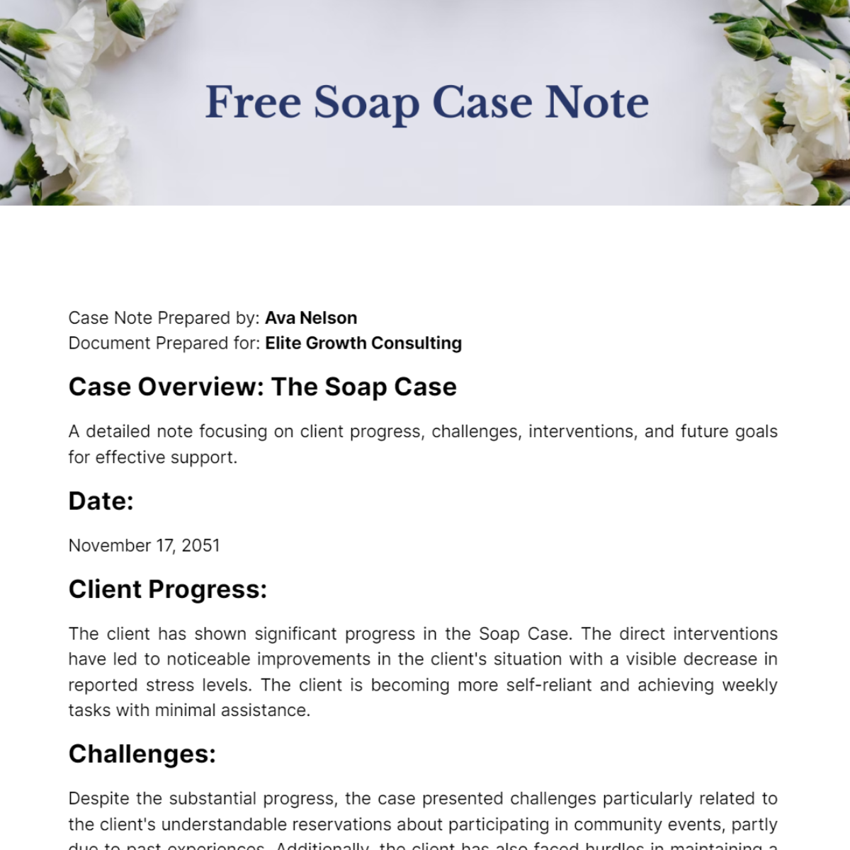 Free Soap Case Note - Edit Online & Download | Template.net