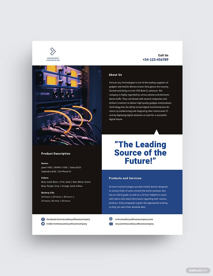 Technical Datasheet Template Download In Word Google Docs PDF PSD 