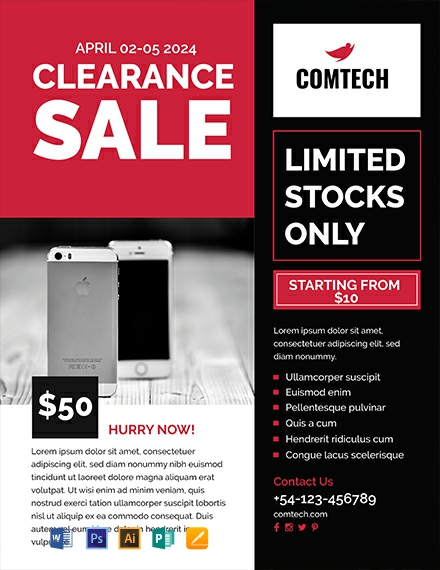 Promotional Leaflet Template Google Docs Illustrator Word Apple 
