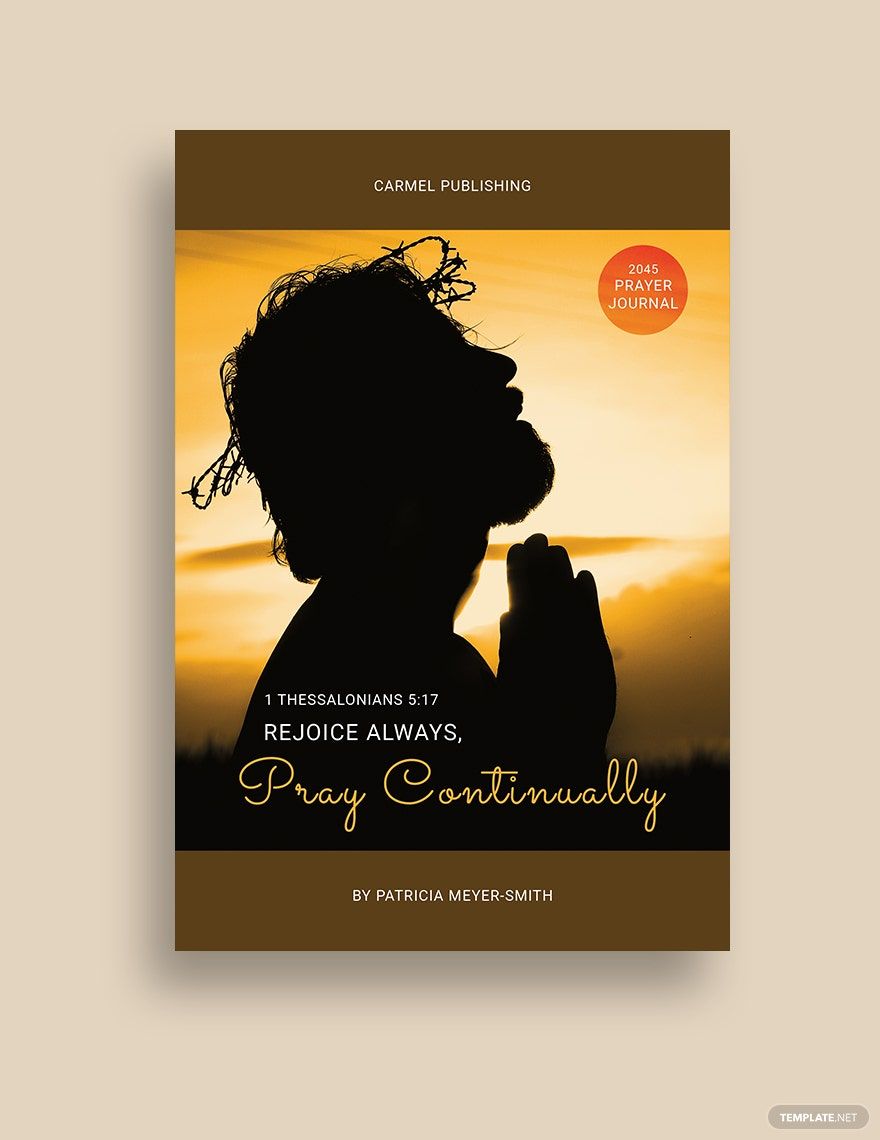 Prayer Journal Book Cover Template Illustrator InDesign Word Apple 